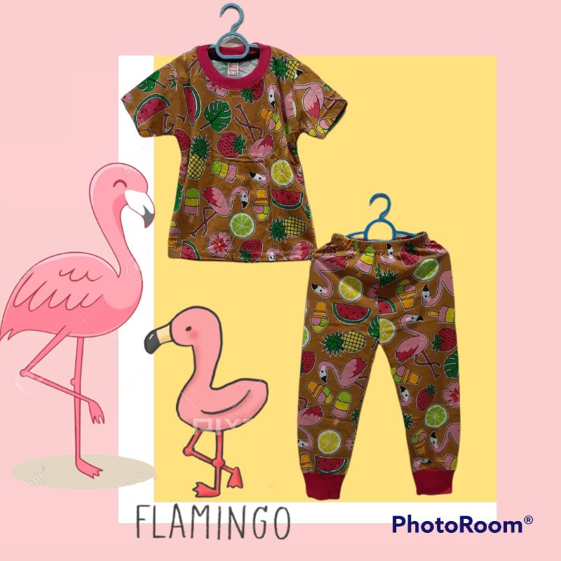 Flamingo pyjamas 1y to 10y cotton | Shopee Malaysia