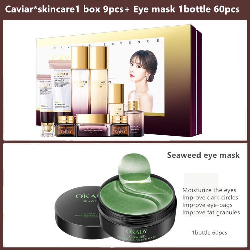 OKADY High Quality Caviar Skincare set anti-wrinkleToner Cleanser ...