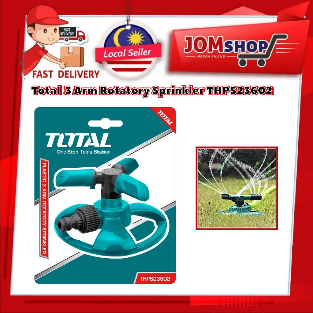 TOTAL THPS23602 PLASTIC 3 ARM ROTATORY SPRINKLER | Shopee Malaysia