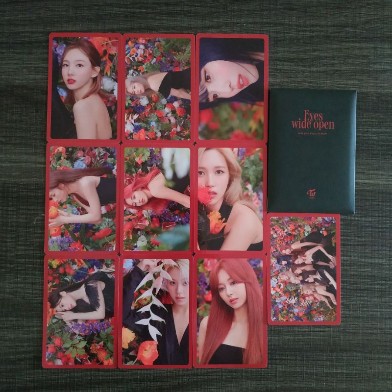 Official PHOTOCARD PC TWICE POB EYES WIDE OPEN BENEFIT NAYEON JIHYO TZUYU DAHYUN MOMO SANA ...