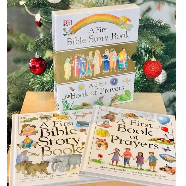 2 in 1 set - A First Bible Story Book and a First Book of Prayers Box ...