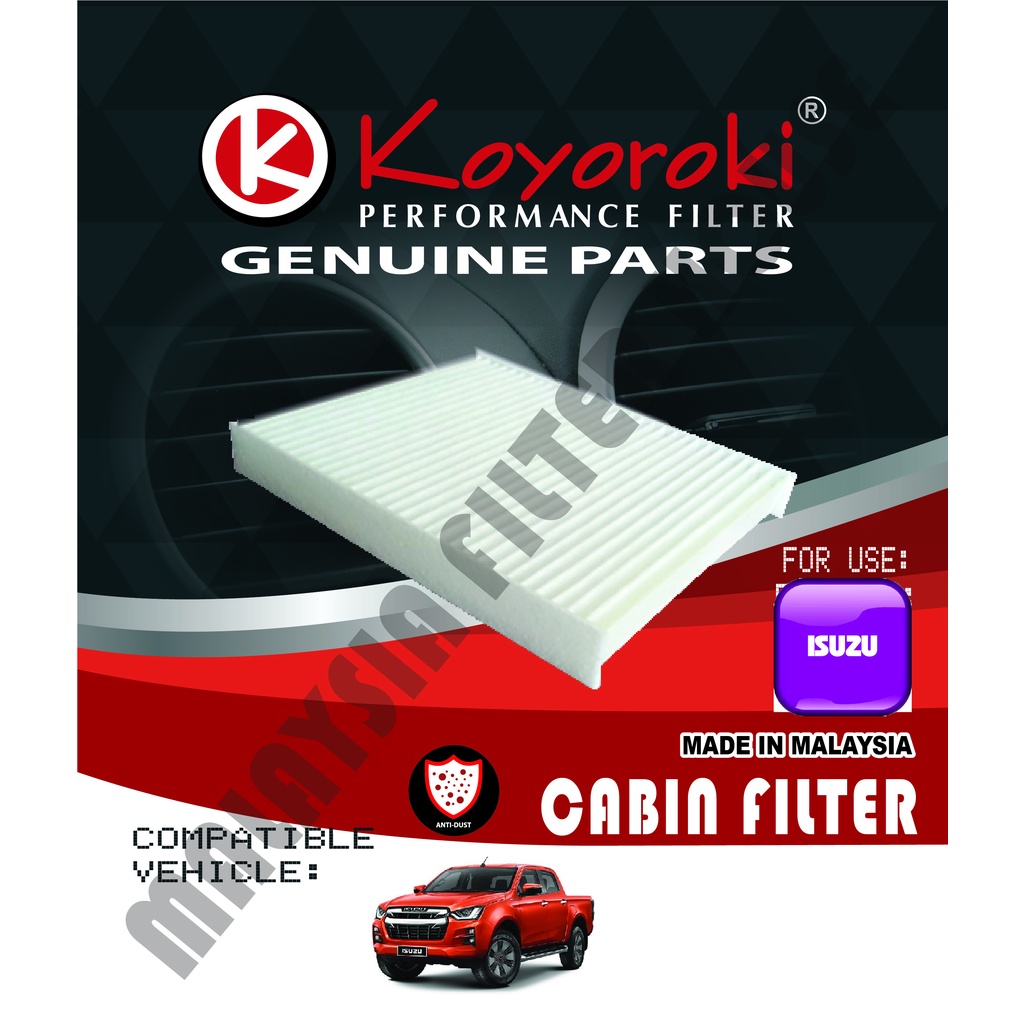 ISUZU D-MAX(RG1) PENAPIS CABIN FILTER RIZ-54500-C 8-97555450-0 | Shopee ...