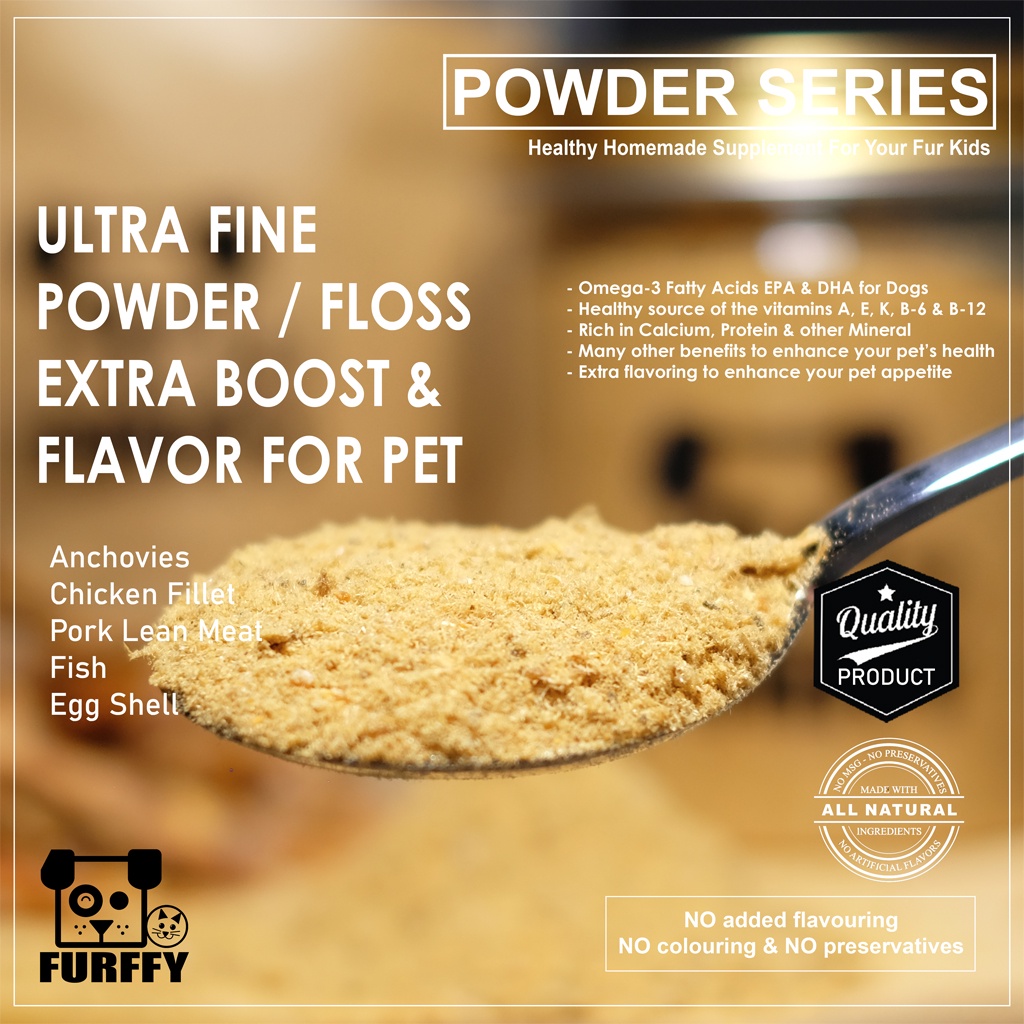 FURFFY Ultra Fine Beef, Pork, Fish, Chicken, Anchovy Floss / Powder ...