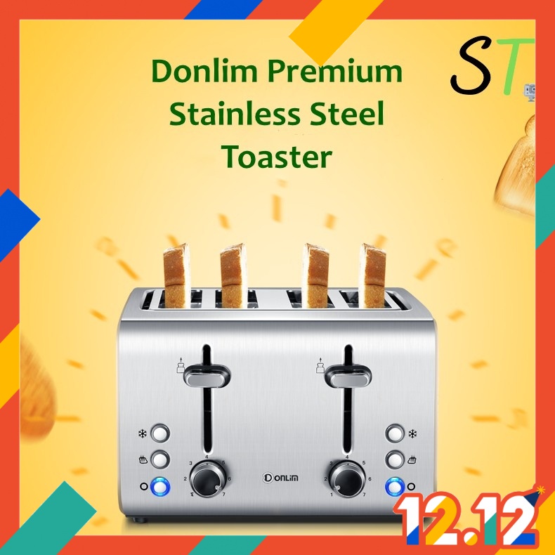 Donlim Toaster with Defrost Reheat Function ( Pembakar Roti / 烤面包机 ...