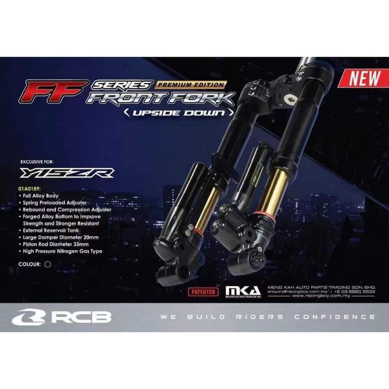 RCB Front Fork Y15 / Y15ZR USD Upside Down FF Series (Gold / Premium ...