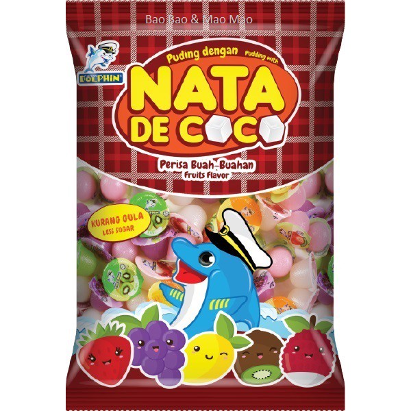 Captain Dolphin Pudding with Nata De Coco Mixed Flavour (13g x 100 pcs ...