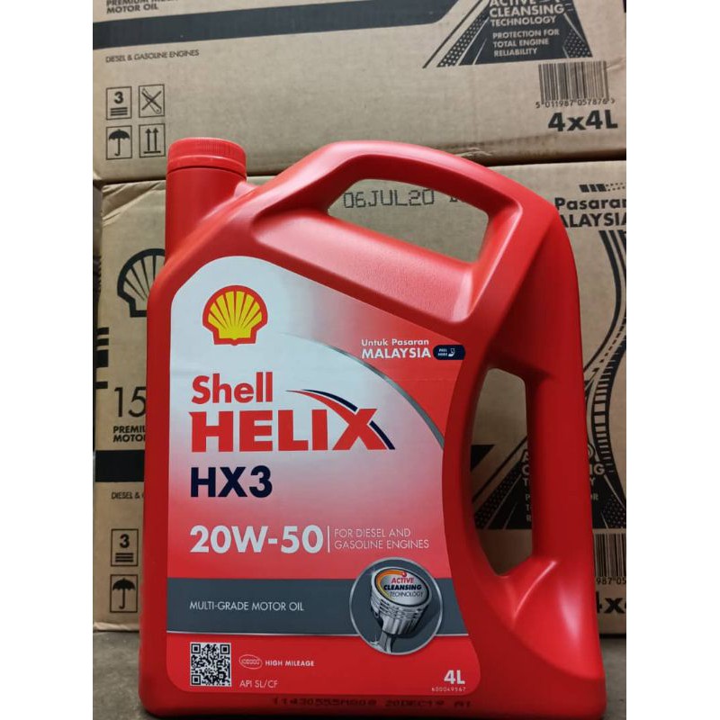SHELL Helix HX3 20W50(4L) | Shopee Malaysia