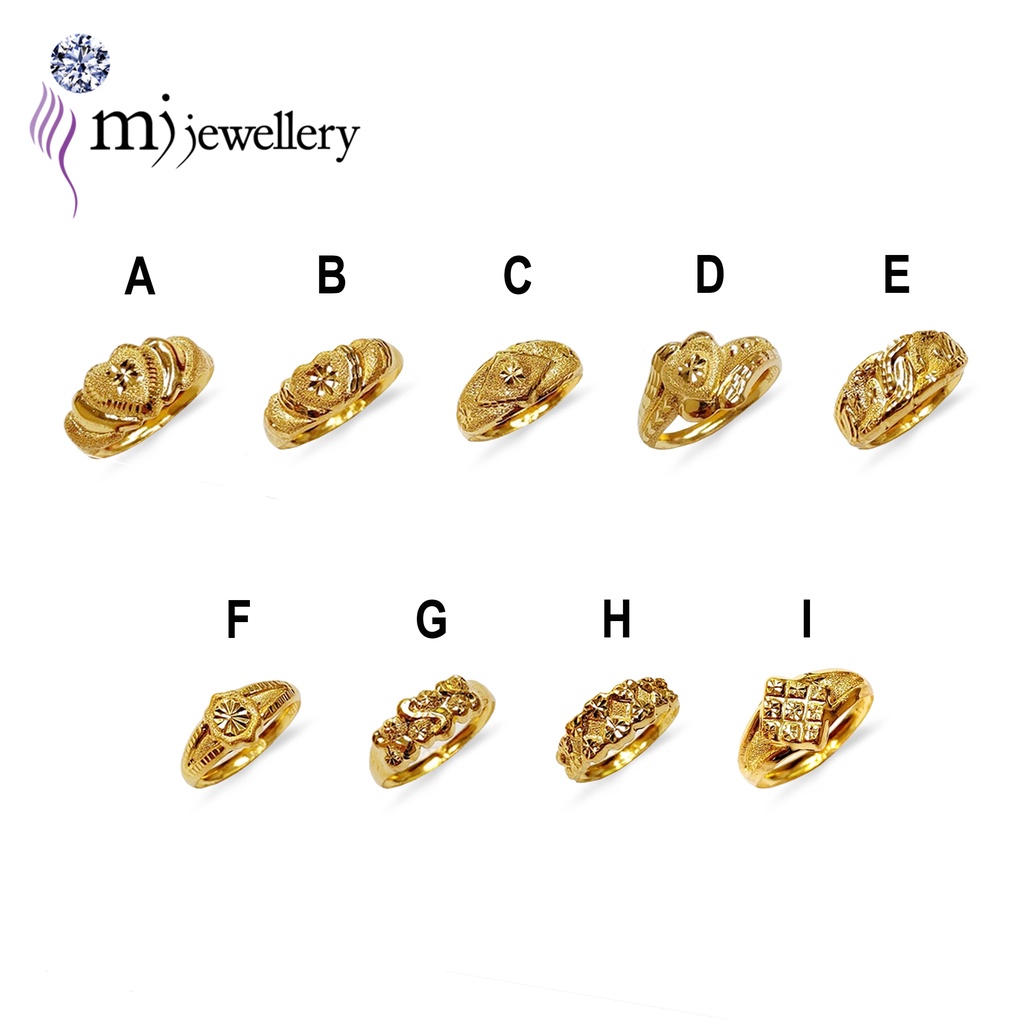 MJ Jewellery 375/9K Gold Budget Ring | Shopee Malaysia