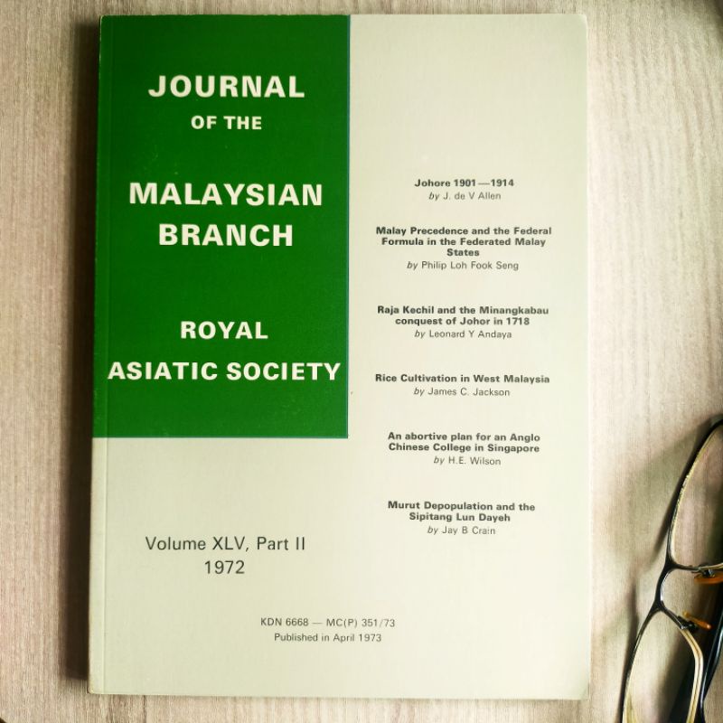 PSBL [Collector JMBRAS 1972] JOHORE 1901-1914, RAJA KECHIL & THE ...