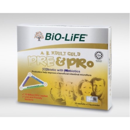 Bio-Life A.B. Adult Gold PRE&PRO Prebiotics & Probiotics sachet 2.5 g ...