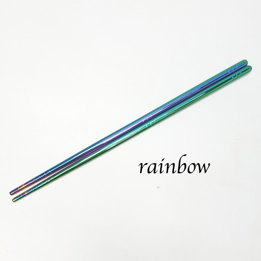 Colourful 304 Stainless Steel Chopsticks 7 Color / Cutlery Set ...