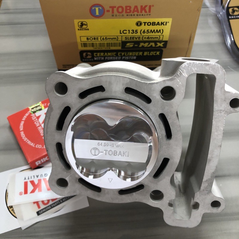 Block lc135 /y15 65mm ceramic Forged piston/slip panjang 4mm TOBAKI piston bertulang | Shopee ...