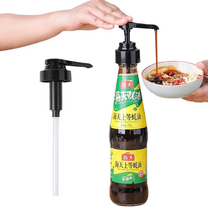 Household Oyster Sauce Pump Head Oil Chili Tomato Sauce Bottle Mouth Squeezer Soy Sauce Curry ...