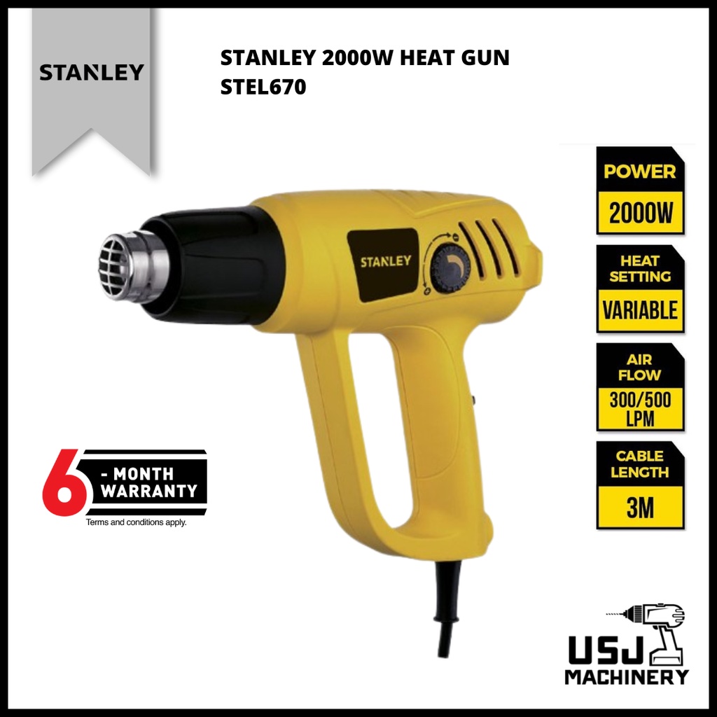 STANLEY 2000W Heat Gun STEL670 | 6 Months Warranty | Shopee Malaysia