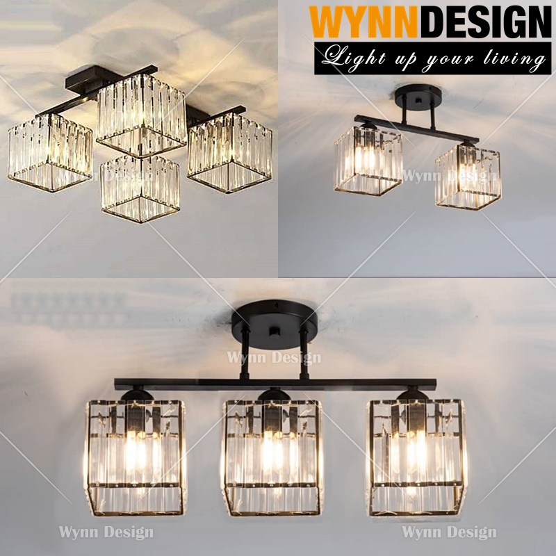 Wynn Design Ceiling Light Crystal Light Glass Lampu Hiasan Decoration ...