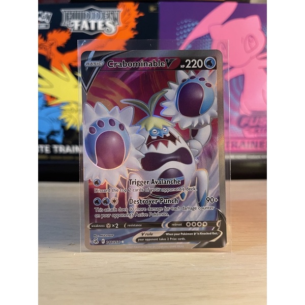 Pokemon TCG - Crabominable V 248/264 Full Art Ultra Rare - Fusion ...