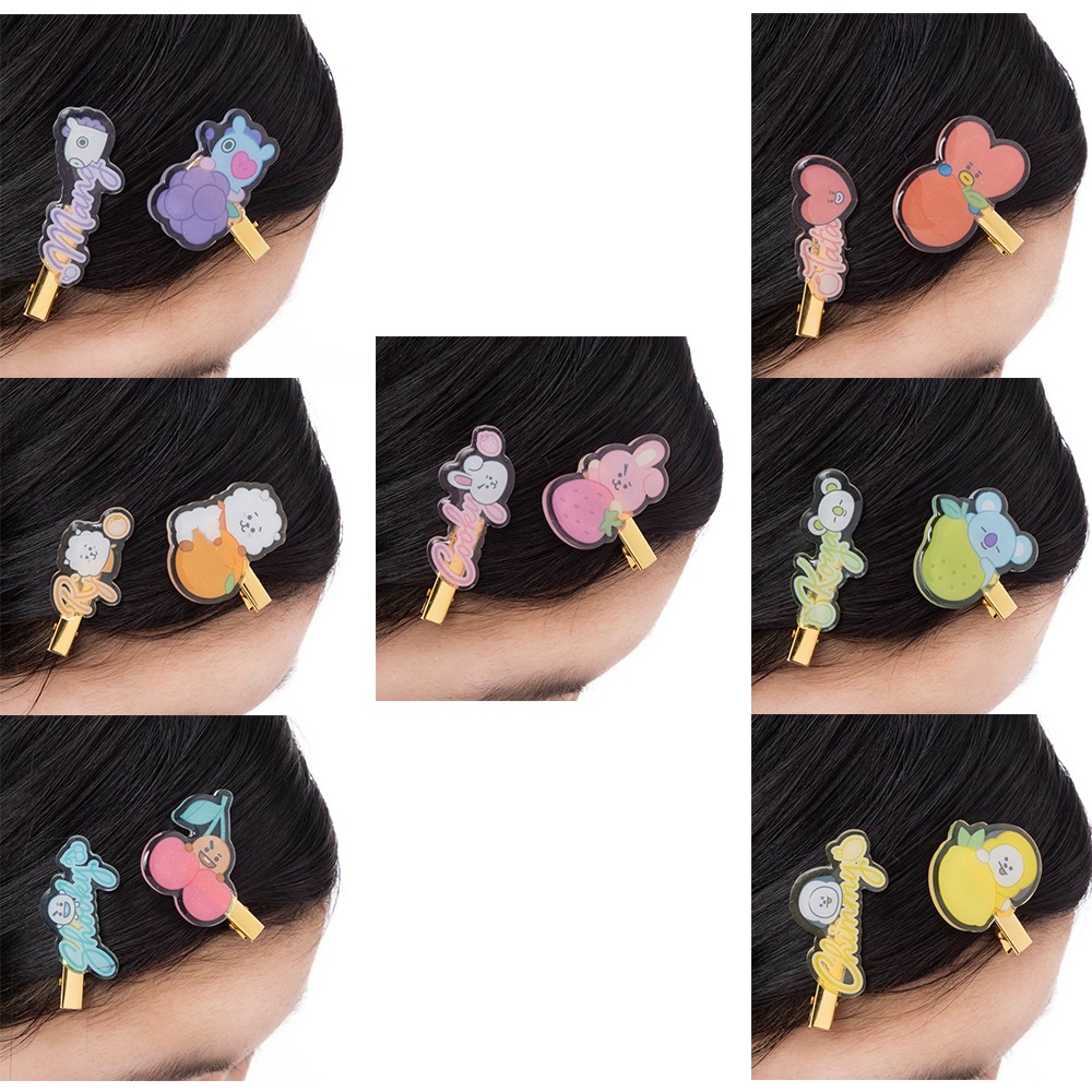 A Pair Clip BTS Bangtan Boys Cartoon Cute Hair Clip Fashion Headdress ...