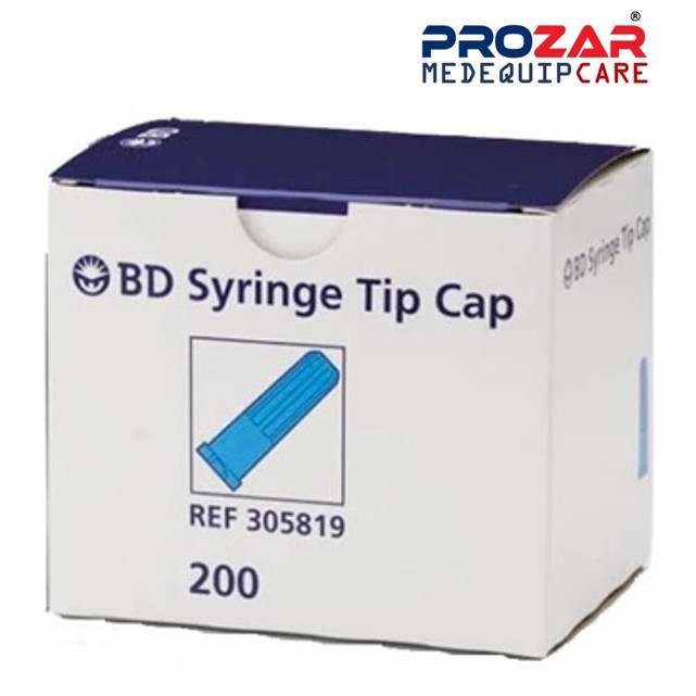 RM0.30 SEN STERILE CAP SYRINGE TIP CAP BLUE BD USA 200PCS/BOX | Shopee ...