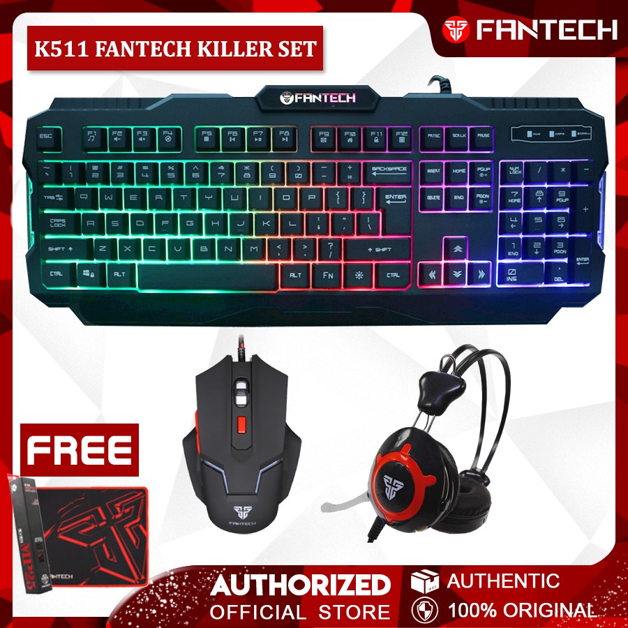 FANTECH K511 Professional Gaming Set (Keyboard K511 + Headset HG2 ...