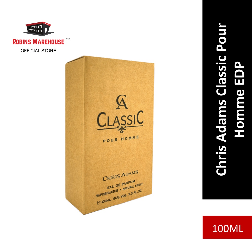 [Original] Chris Adams Classic Pour Homme EDP 100ml For Men | Shopee ...