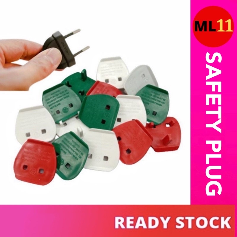 (6 PCS) Multi-Colour Plastic Safety Plug Key 2 Pin Converter | Shopee ...