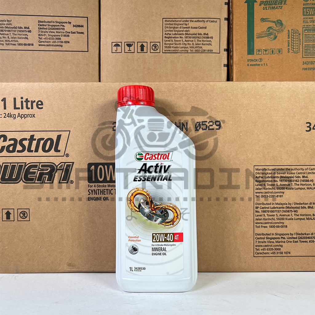 CASTROL MINYAK HITAM MOTORBIKE 100% ORIGINAL POWER 1 ULTIMATE ACTIV ...