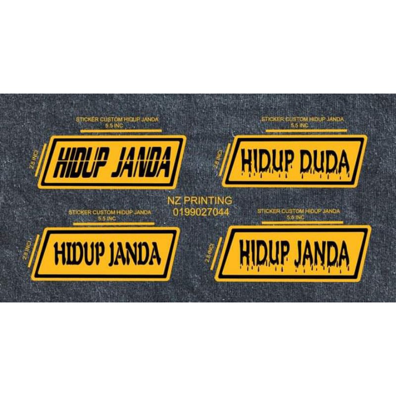 sticker hidup janda custom | Shopee Malaysia