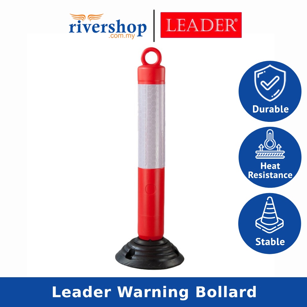 LEADER PE Warning Bollard C/W Screw / Safety Cone Stick / Traffic Cone ...