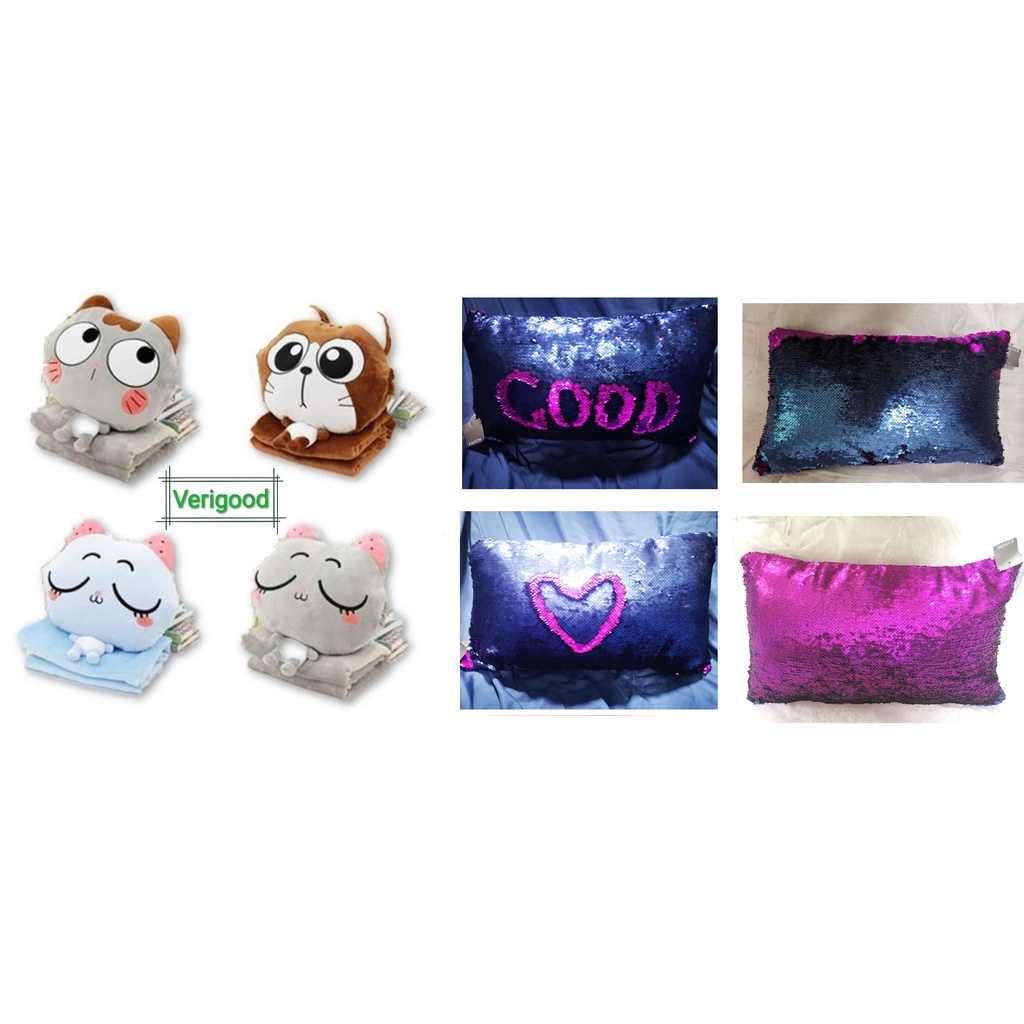 Kaison Mermaid Sequin Glitter Cushion Pillow (Fish Scales) or 2in1 ...