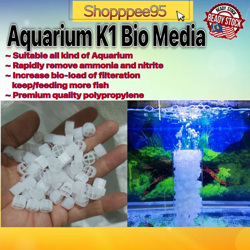 🇲🇾 k1 Bio Media Filter 100g 250g 500g and 1kg pack premium quality for ...