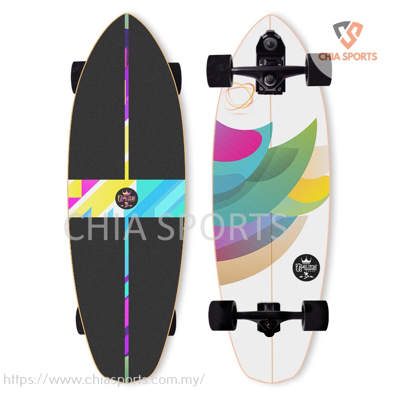 BLKS Surf Skateboard 32inch P7 WATERBORNE Surfskate Pumping Cruiser ...