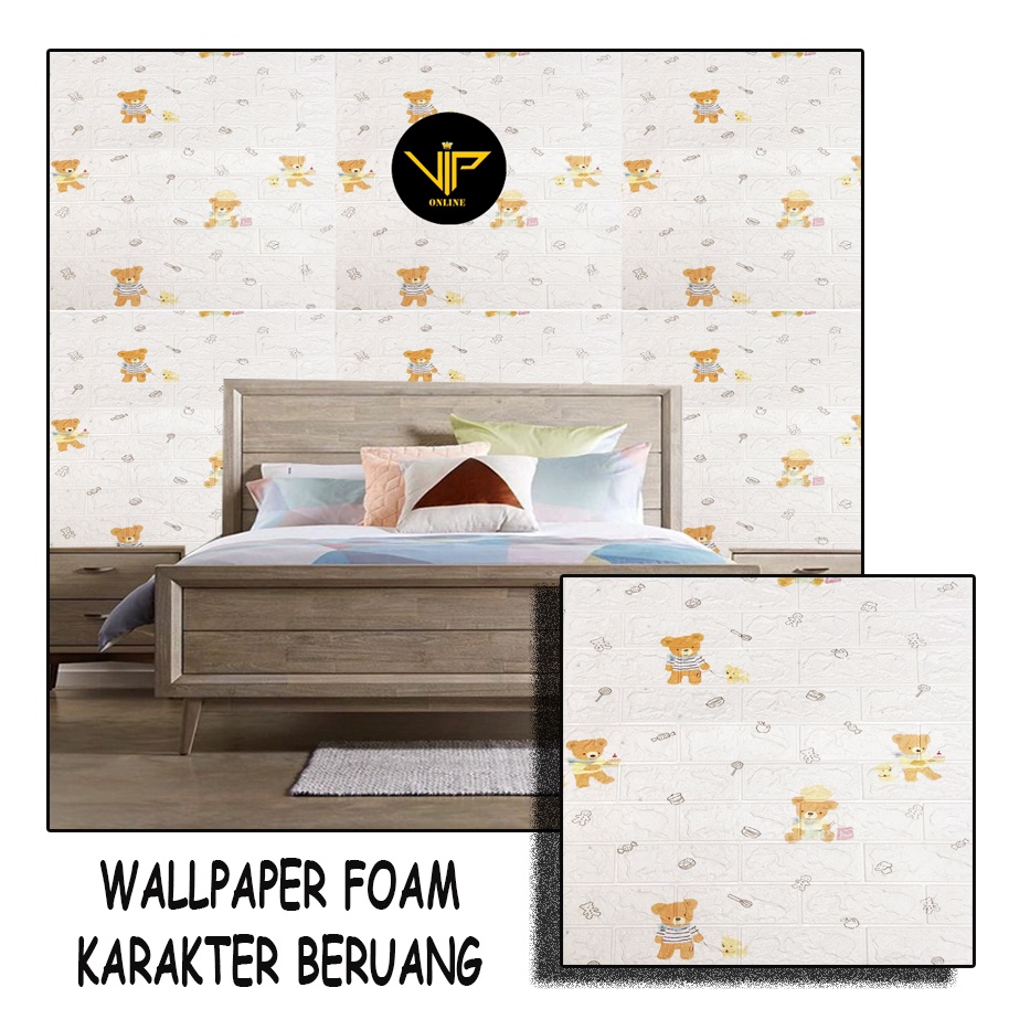 Vip Wallpaper Foam 3D Character Wall 15 Bear Kids Wall paper Foam ...