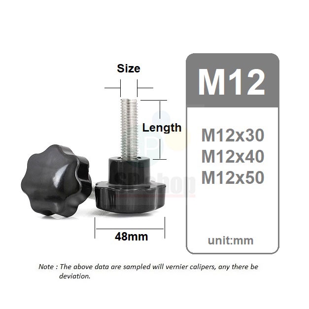 M6 M8 M10 M12 Hand Knob Screw Handle | Shopee Malaysia