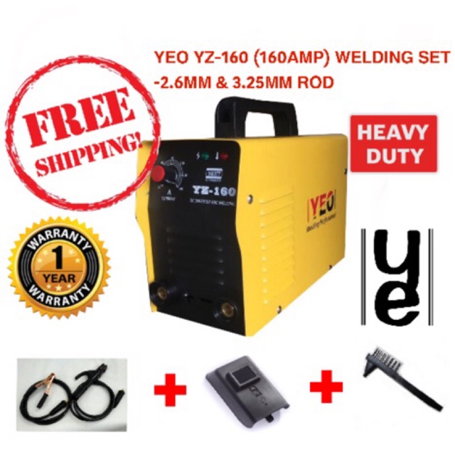 TUAH846 - YEO YZ-160 PORTABLE MINI INVERTER WELDING SET (1 YEAR WARRANTY) | Shopee Malaysia