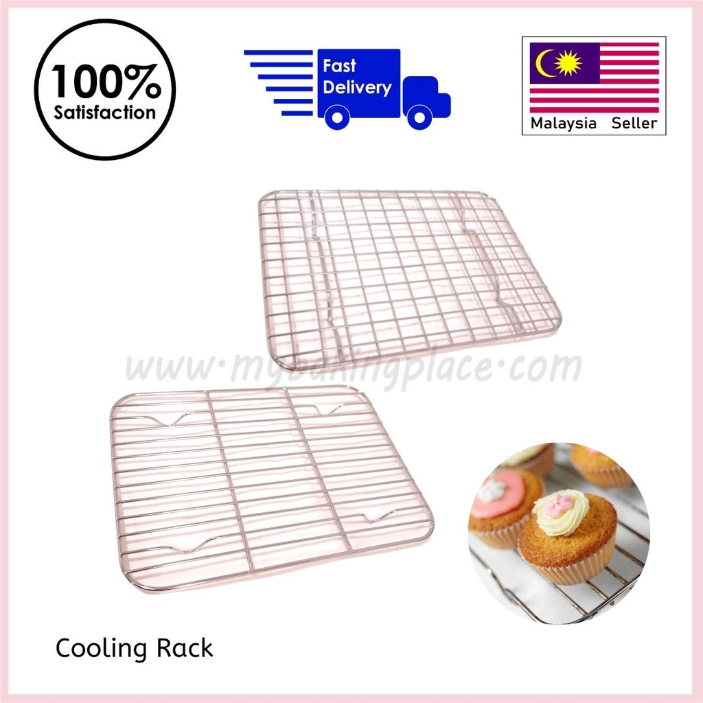 Non stick Cooling Rack Redai Kek Stainless Steel Silver Kitchen Biscuit ...