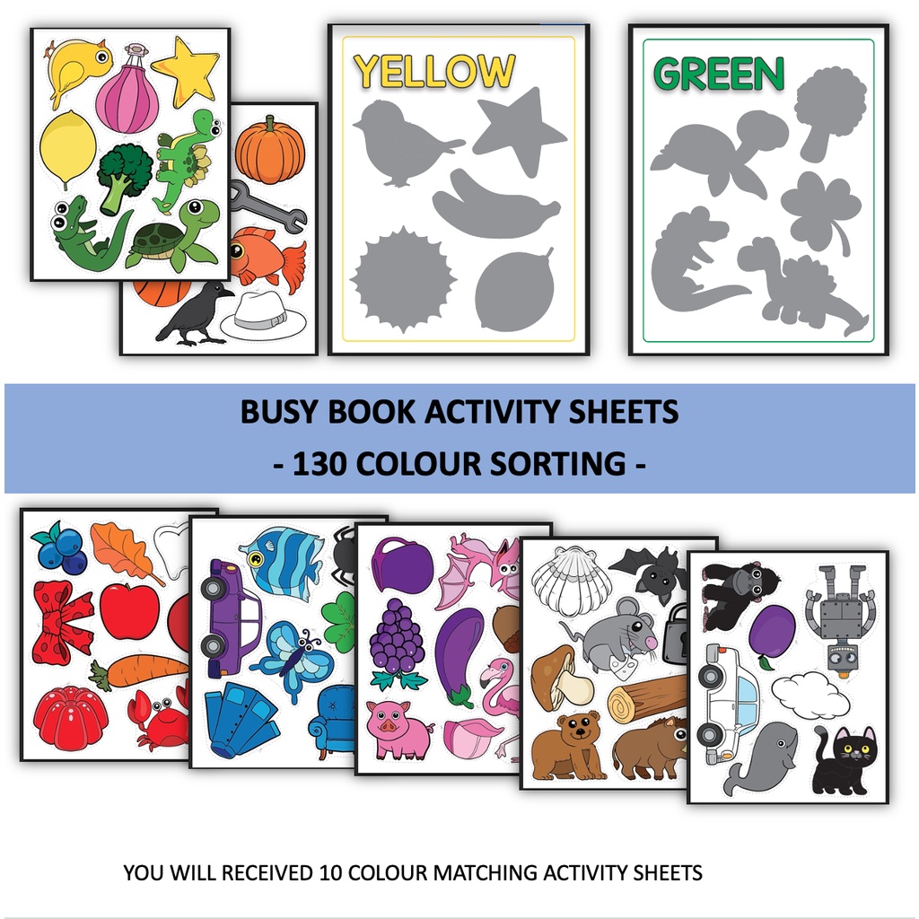 [HARDCOPY] COLOR MATCHING BUSY BOOK / QUIET BOOK / EDUCATIONAL BOOK FOR ...
