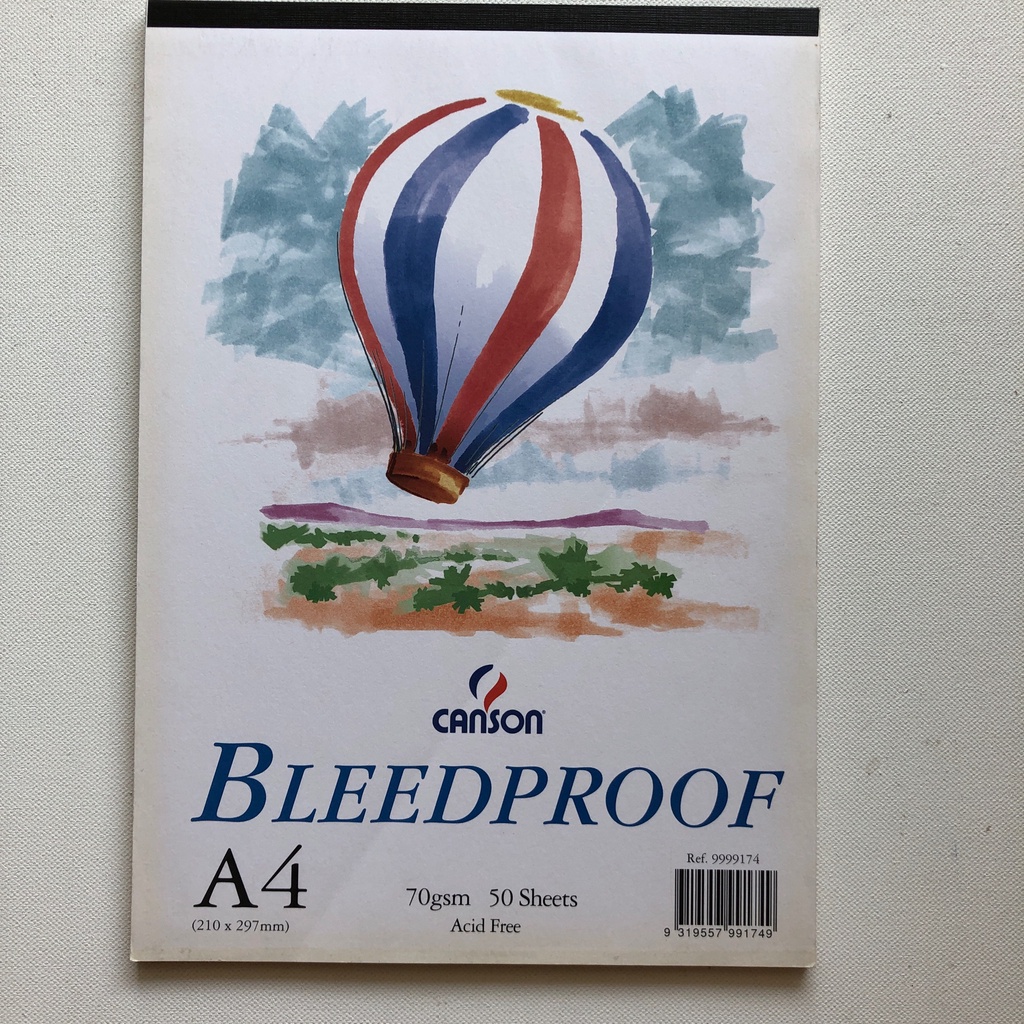 Canson A4 size Bleedproof paper pad 70gsm 50sheets Acid Free (converted ...