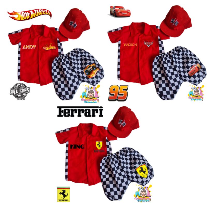 FERRARI HOTWHEELE CARS MCQUEEN COSTUME SMASHCAKE SET | Shopee Malaysia