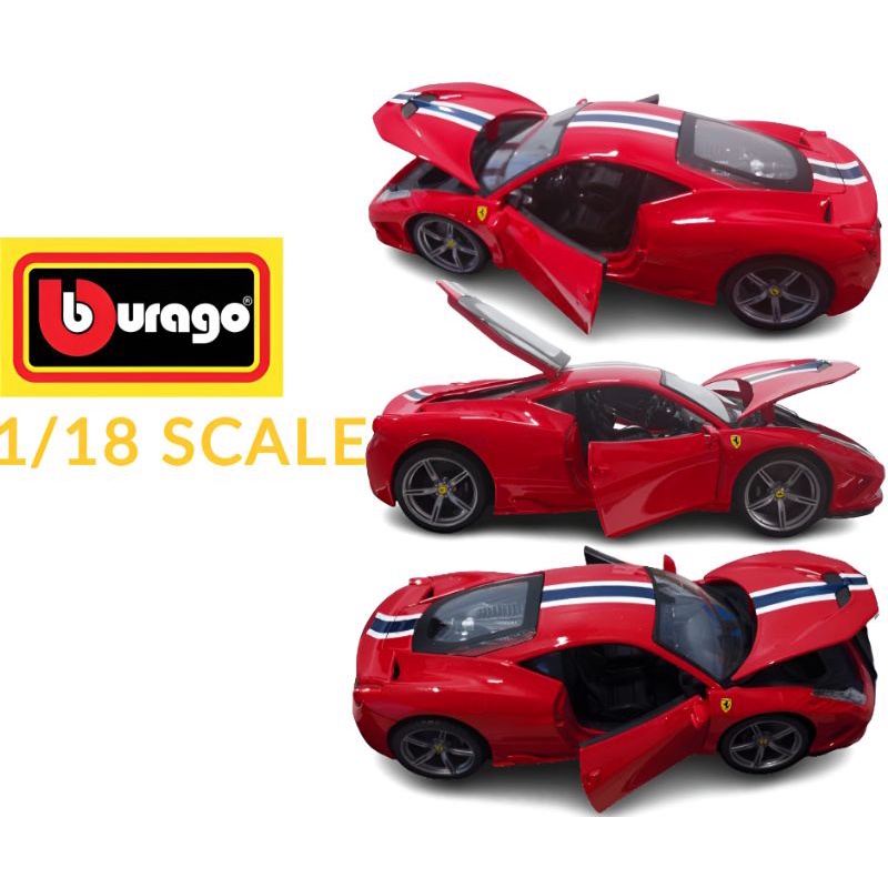 BBURAGO SHELL FERRARI 458 SPECIALE 1/18 SCALE | Shopee Malaysia