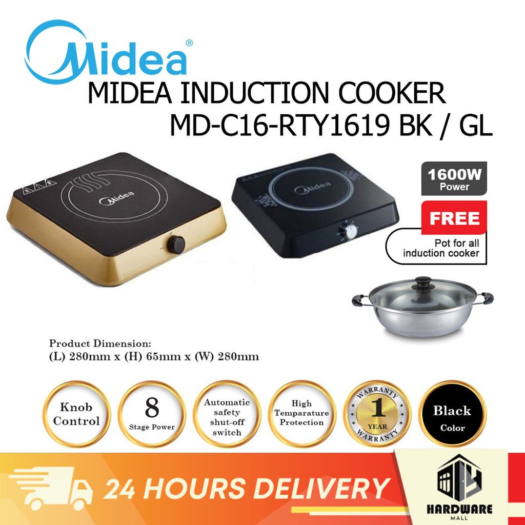Midea C16-RTY161 Electric Induction Cooker Hotpot Cooktop Electromagnectic Cook Elektrik Masak ...