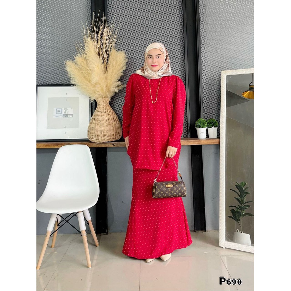 🔥Baju Raya 2023🔥 Kurung Azalia Raya Haji Plus Size Ironless Ready Stock ...