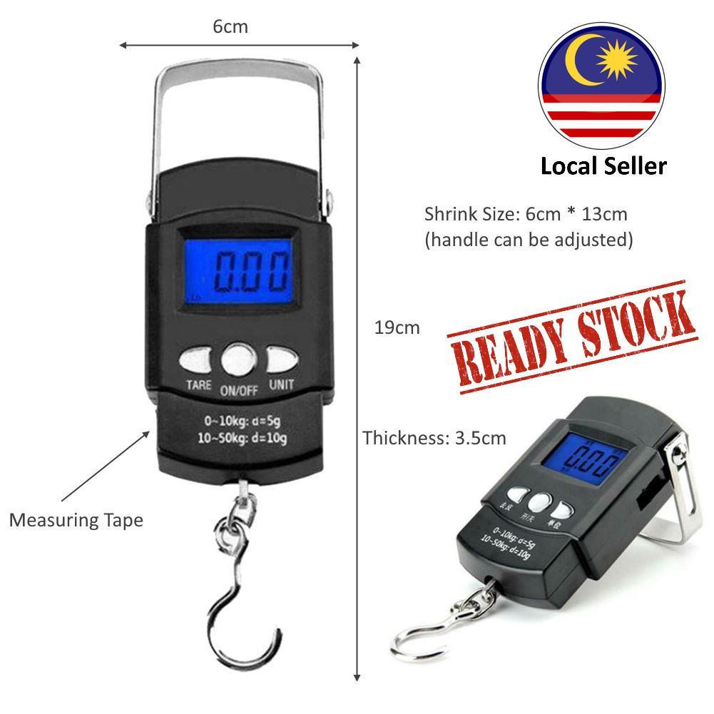 Portable Electronic Fish Weight Hanging Scale Timbang Digital Penimbang ...