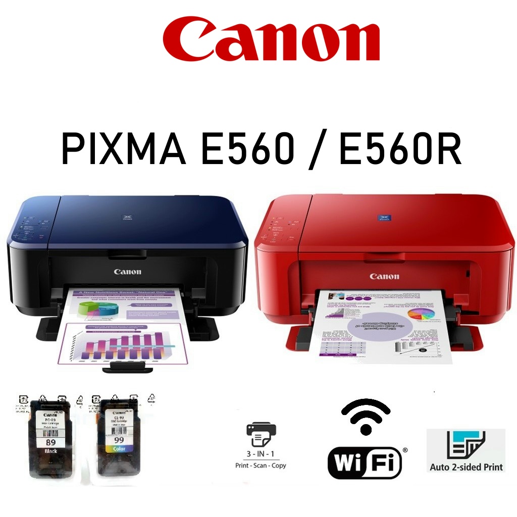 Canon E560 / E560R All-In-One with Auto Duplex Pixma Printer | Shopee ...