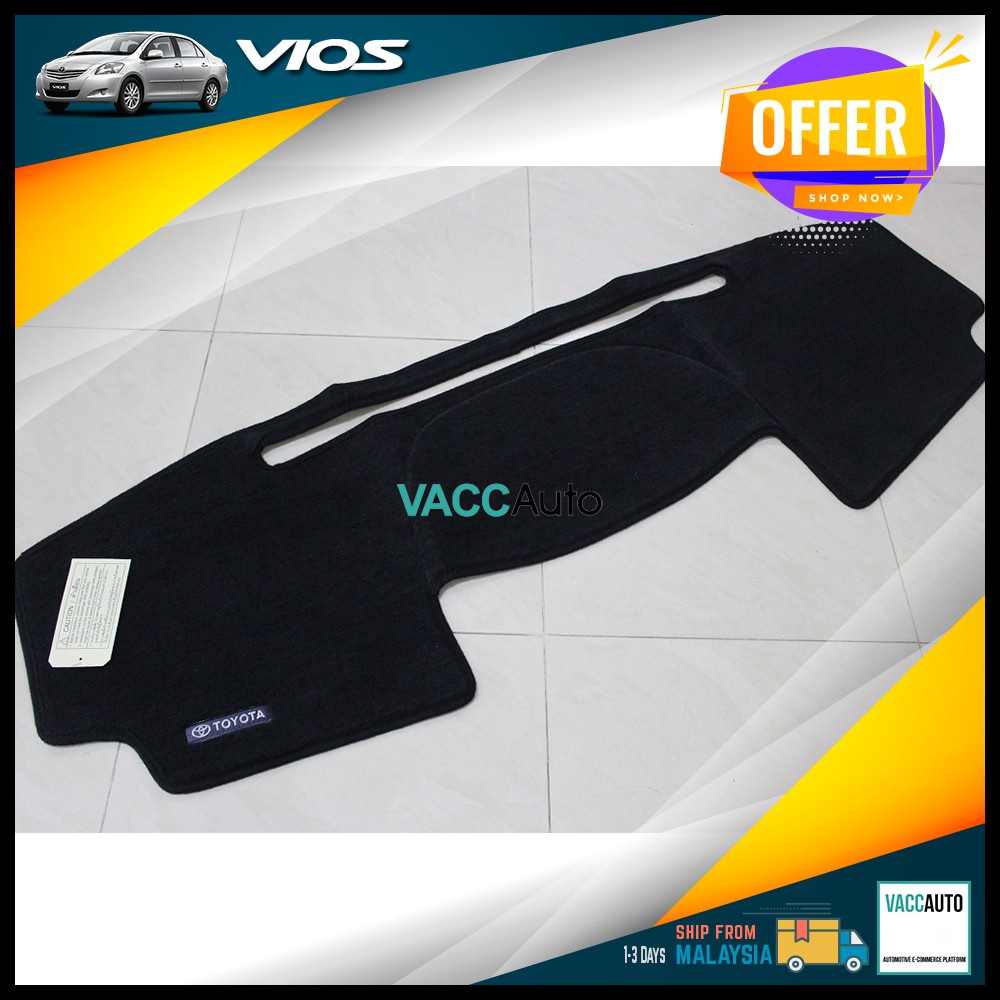 Toyota Vios (2nd Gen) Dashboard Carpet Dash Mat Dashboard Cover DashMat ...
