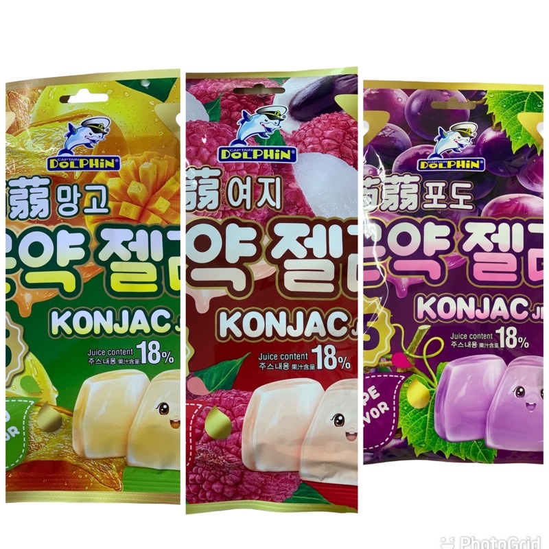 DOLPHIN KONJAC JELLY GRAPE / LYCHEE / MANGO 15Pcs X 20G | Shopee Malaysia