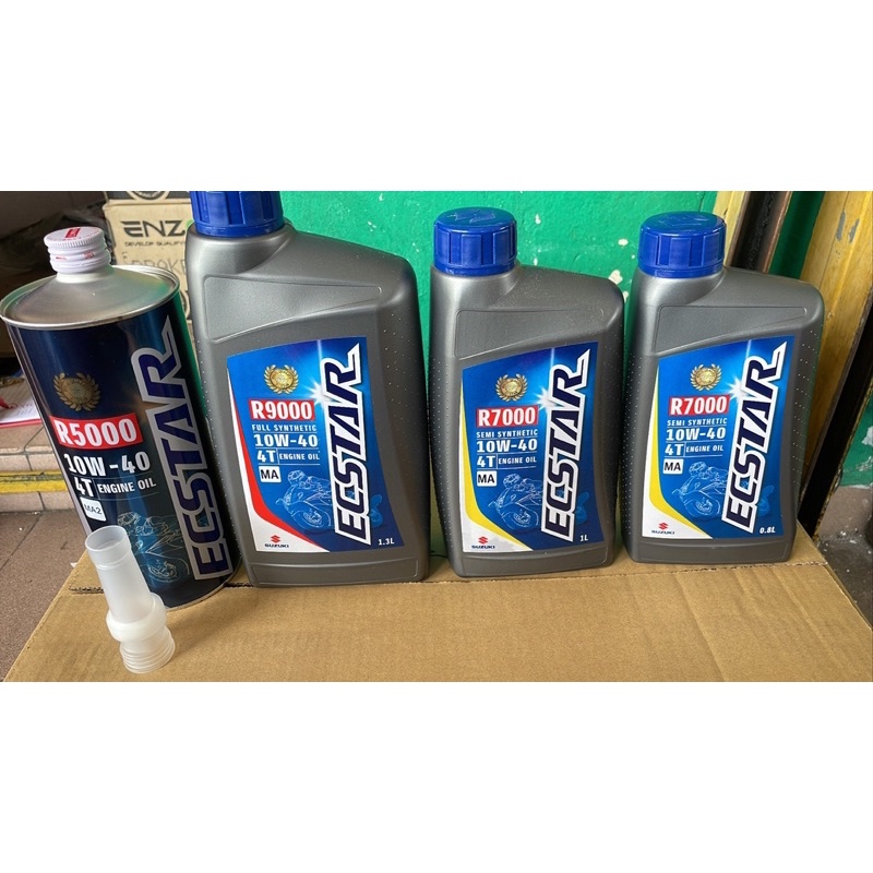 SUZUKI ECSTAR ENGINE OIL 💯 ORIGINAL SEMI,FULLY SYNTHETIC 10W40 | Shopee ...