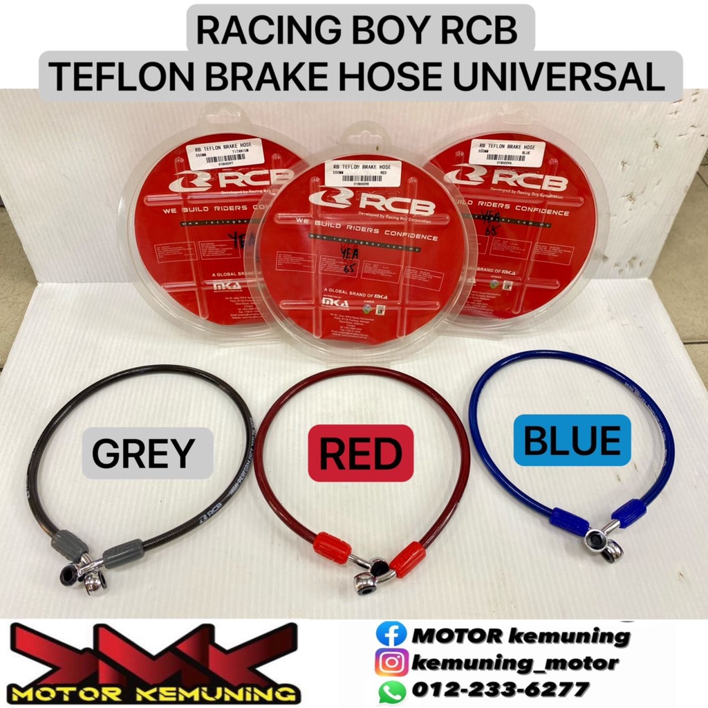 RACING BOY RCB TEFLON BRAKE HOSE UNIVERSAL 550MM 850MM 950MM 2100mm ...