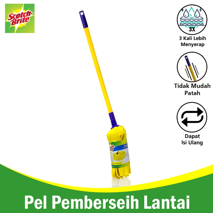 Pusapu 3M Scotch Brite 3M Yellow Strip Mop Set ID-72 | Shopee Malaysia