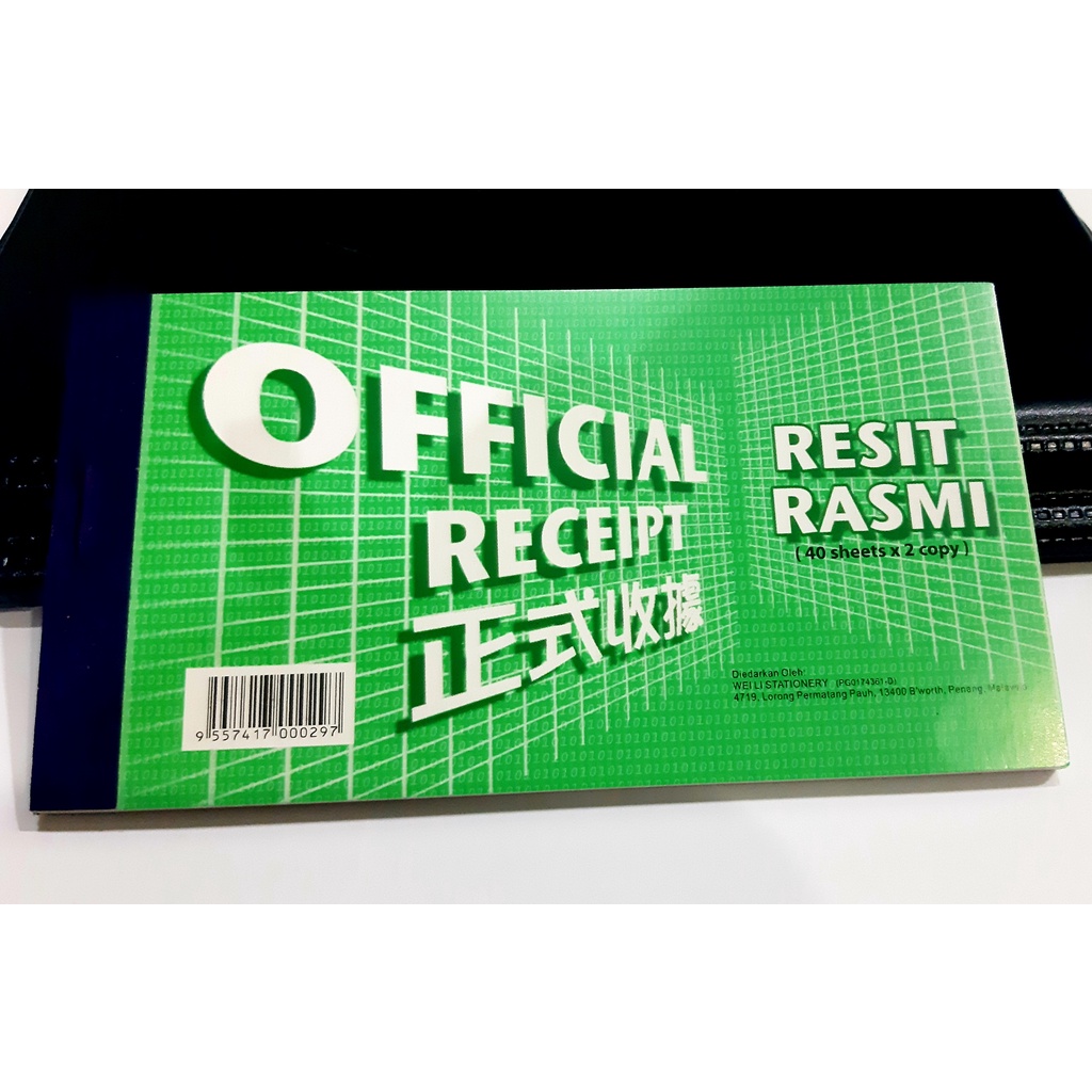 WL Official Receipt 40 sheets x 2ply (Non- NCR)/ Buku Resit | Shopee ...