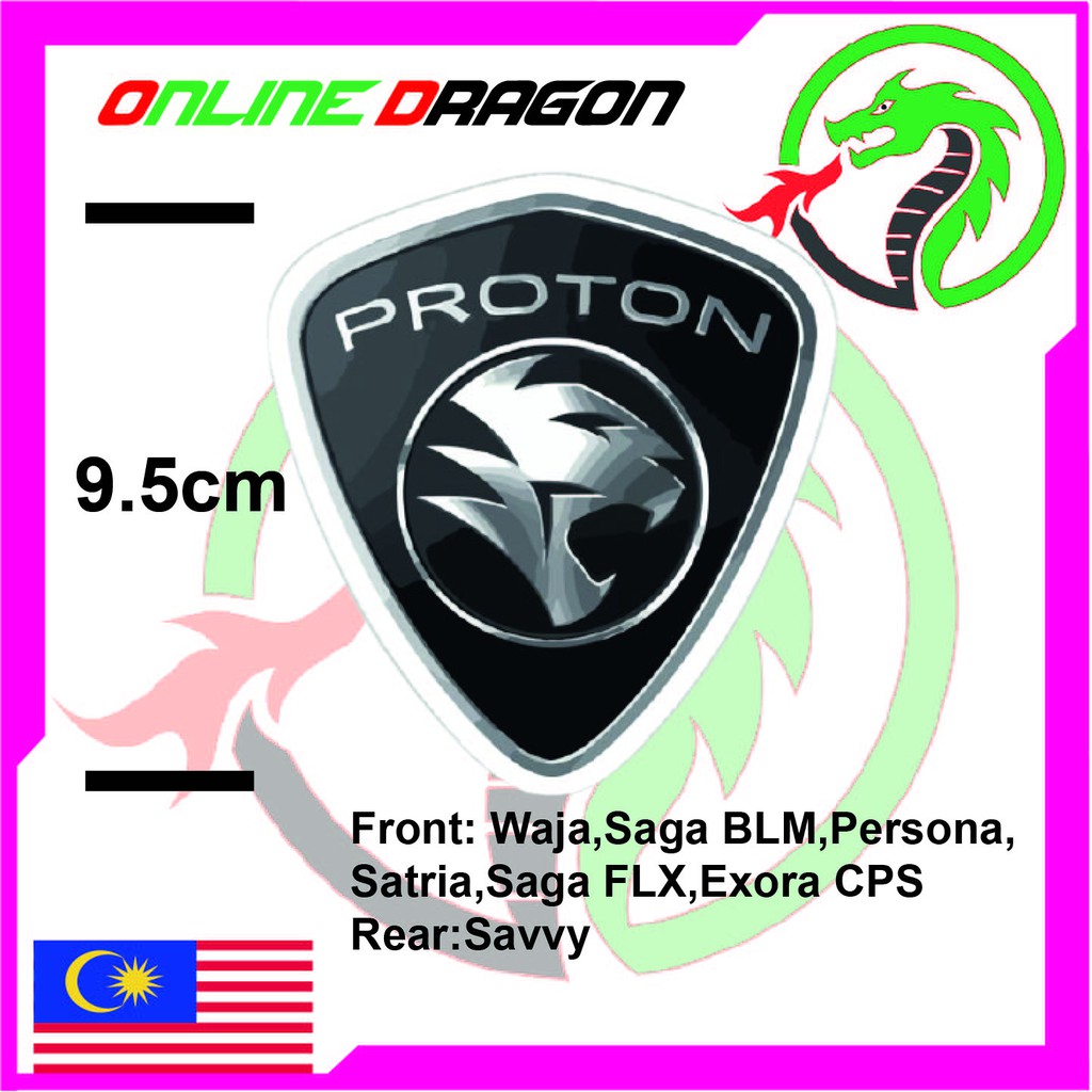 PROTON EMBLEM FRONT REAR LOGO WAJA MMC BLM FLX SATRIA NEO FLX EXORA ...